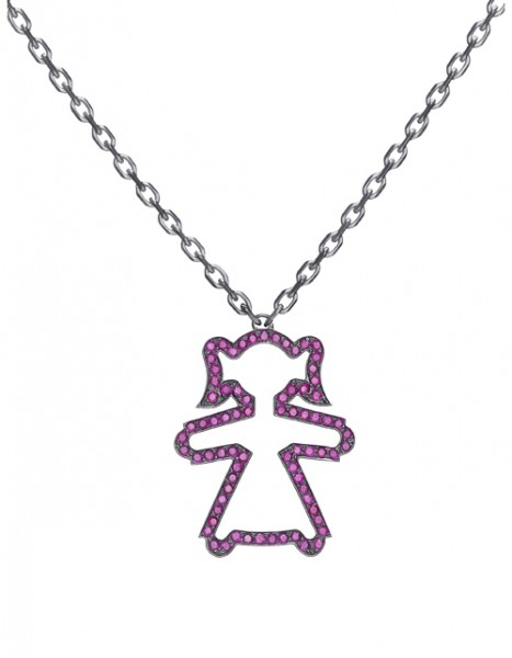 Золотая подвеска с фигуркой девочки, на рождение – купить в Geoma Jewelry